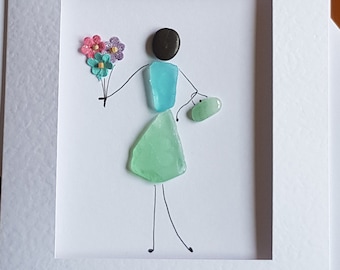 Pebble Art Handmade Greeting Card BIRTHDAY Girlspecial Friend | Etsy