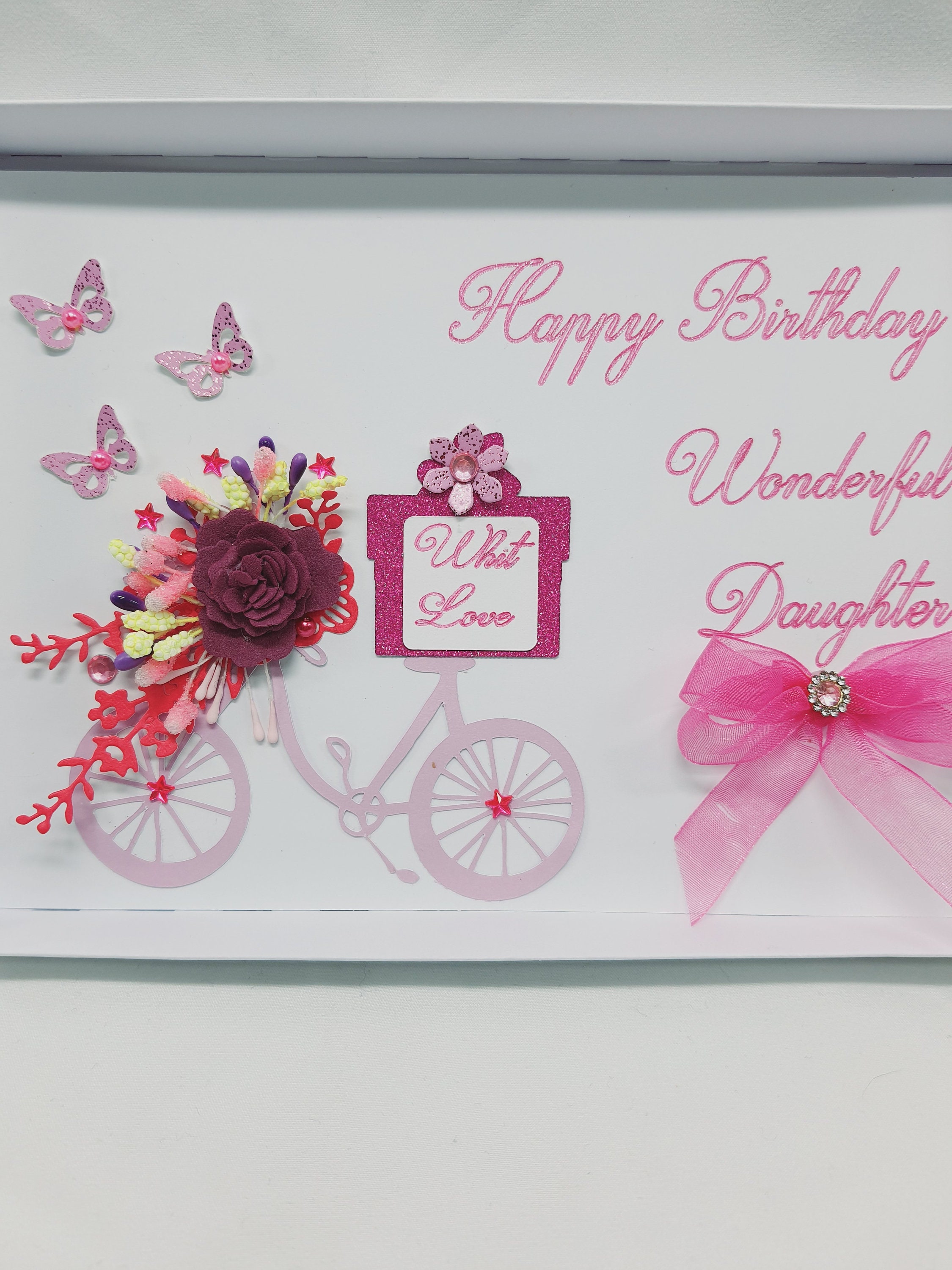 Personalised Handmade Birthday Cards Daughter Granddaughter Boxes Card ...