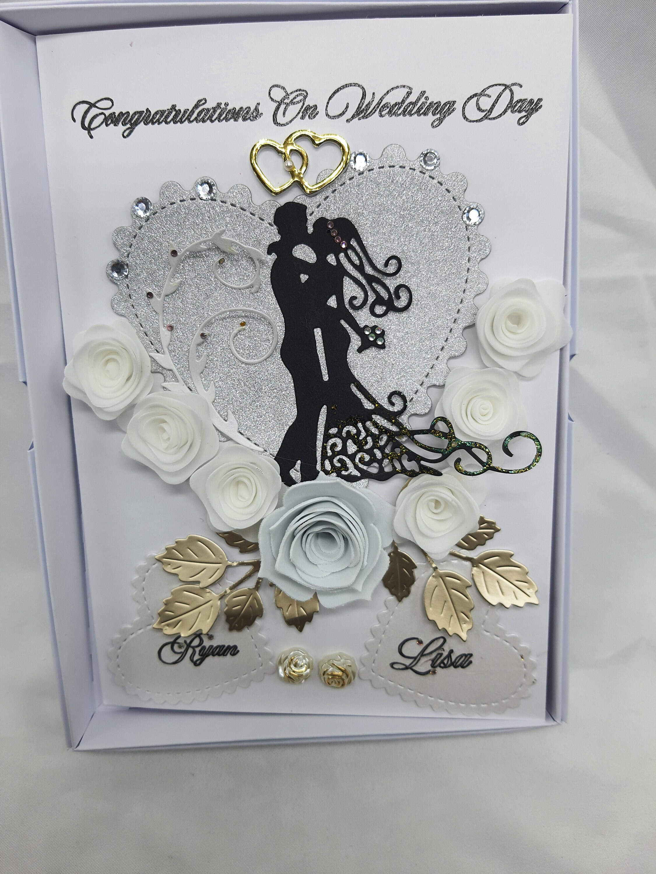 Personalized 3D Wedding Card: Handmade Luxury Gift Boxed Card - Etsy Canada
