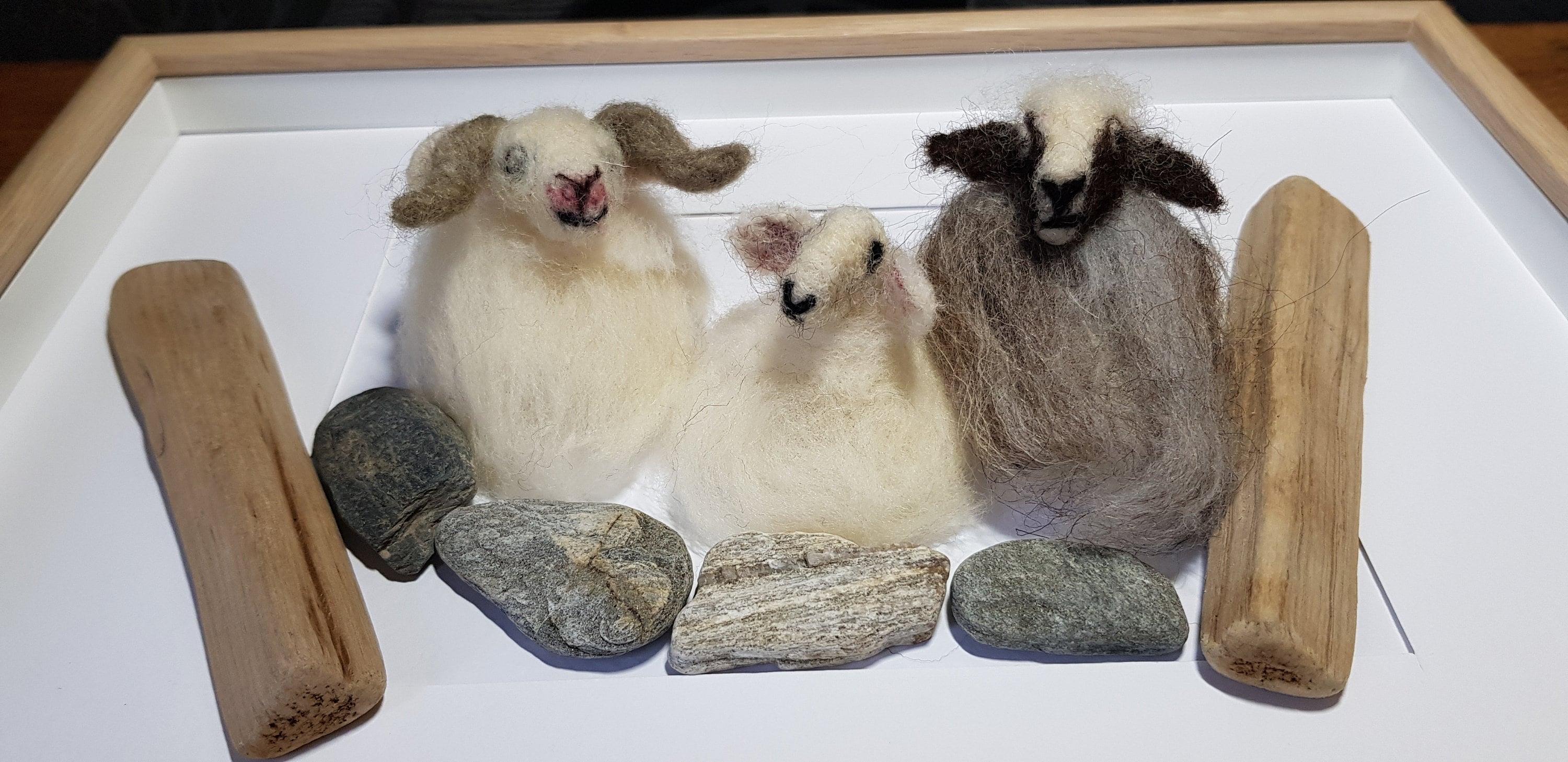 3D Handmade Pebble Art sheep - Etsy