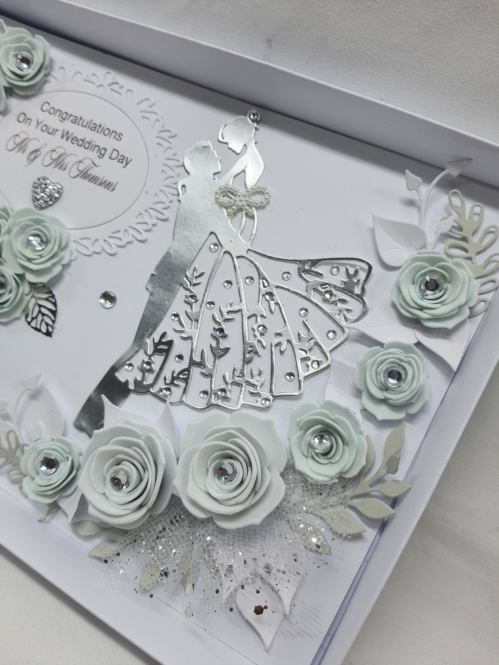 Luxury Handmade Wedding Day Card PERSONALISED Wedding Card - Etsy