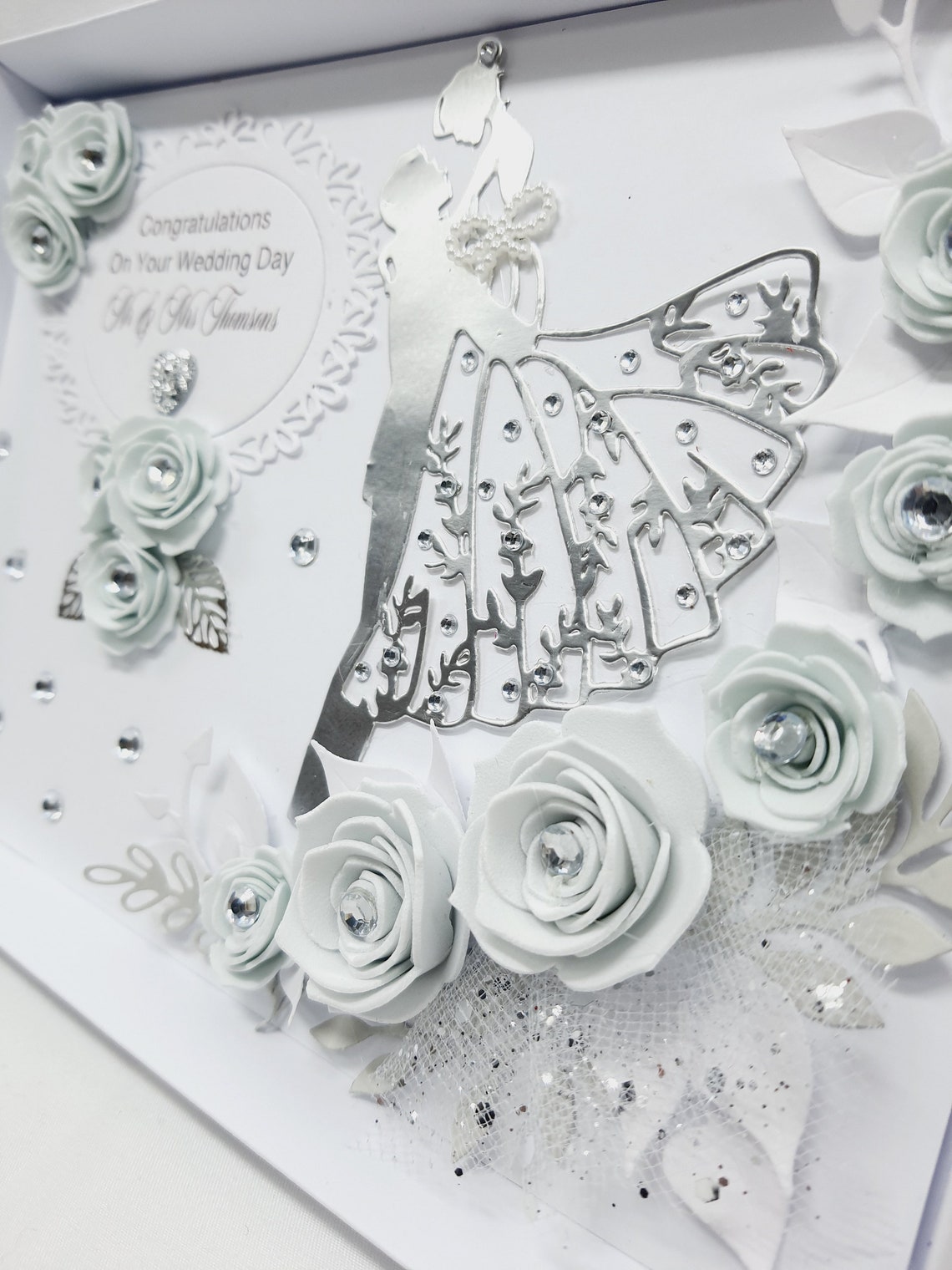 Luxury Handmade Wedding Day Card PERSONALISED Wedding Card - Etsy