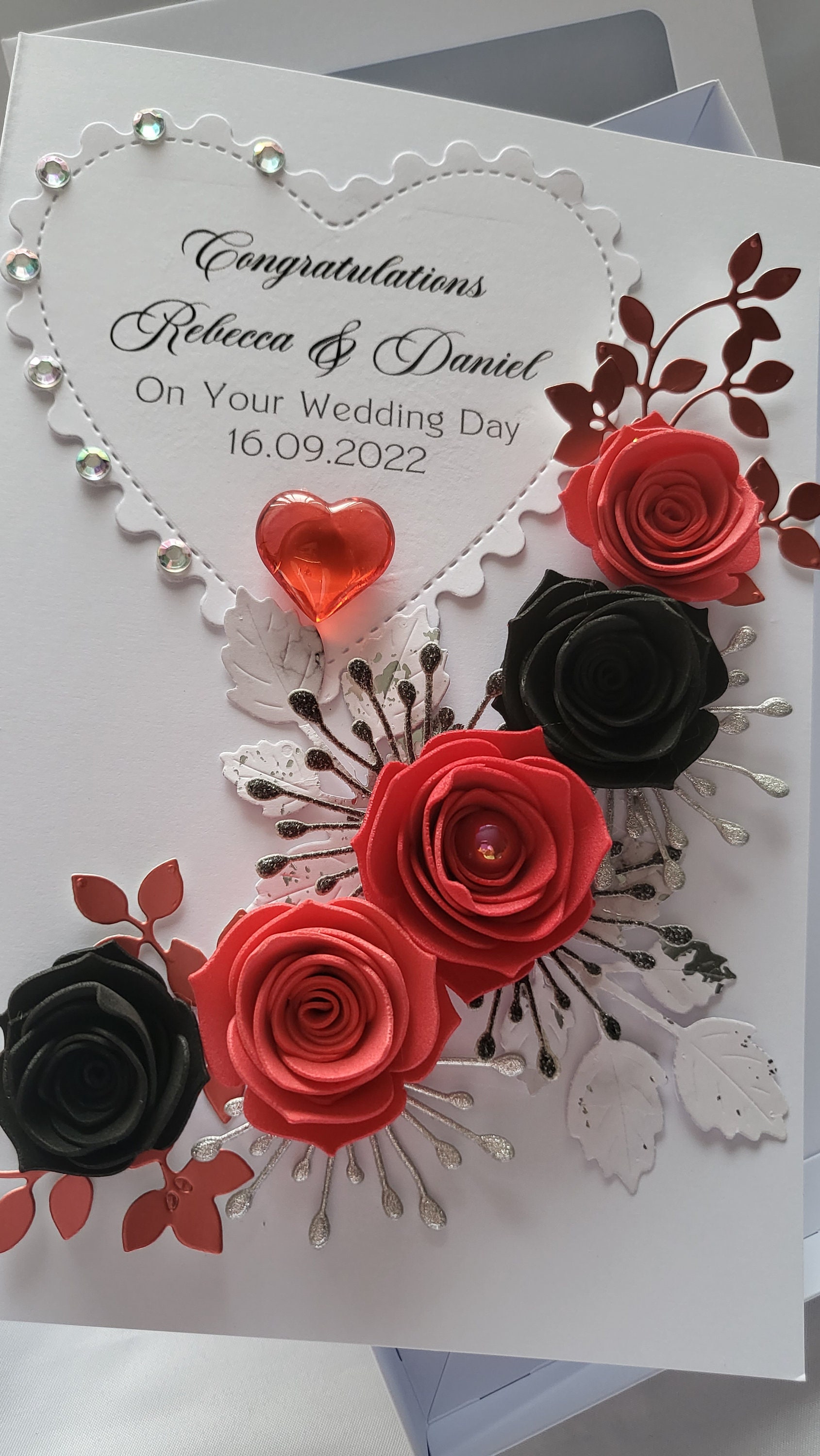 RUBY Anniversary Card Wedding Anniversary Card Handmade - Etsy