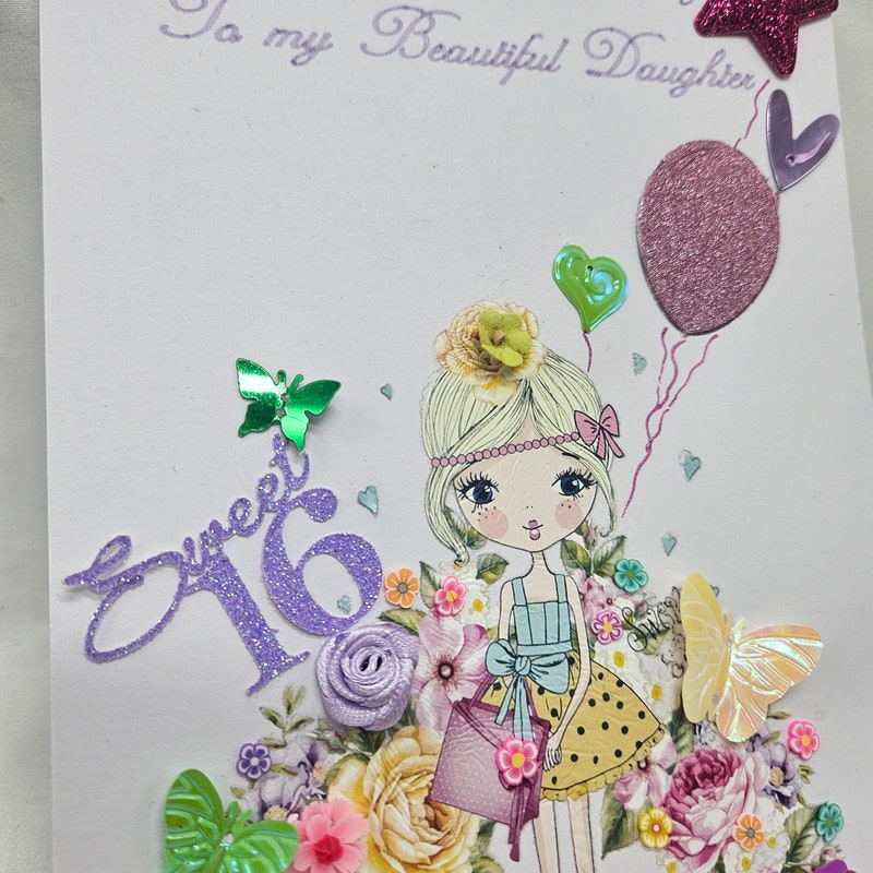 Sweet 16 Birthday Card - Etsy