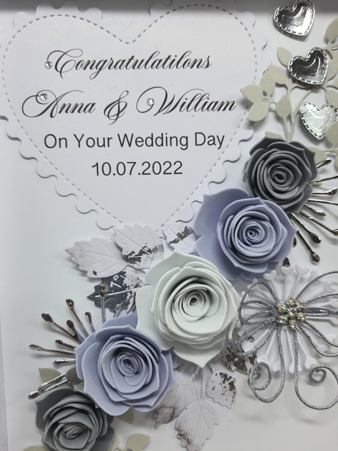 Wedding Day Card PERSONALISED Handmade WEDDING Card With GIFT - Etsy