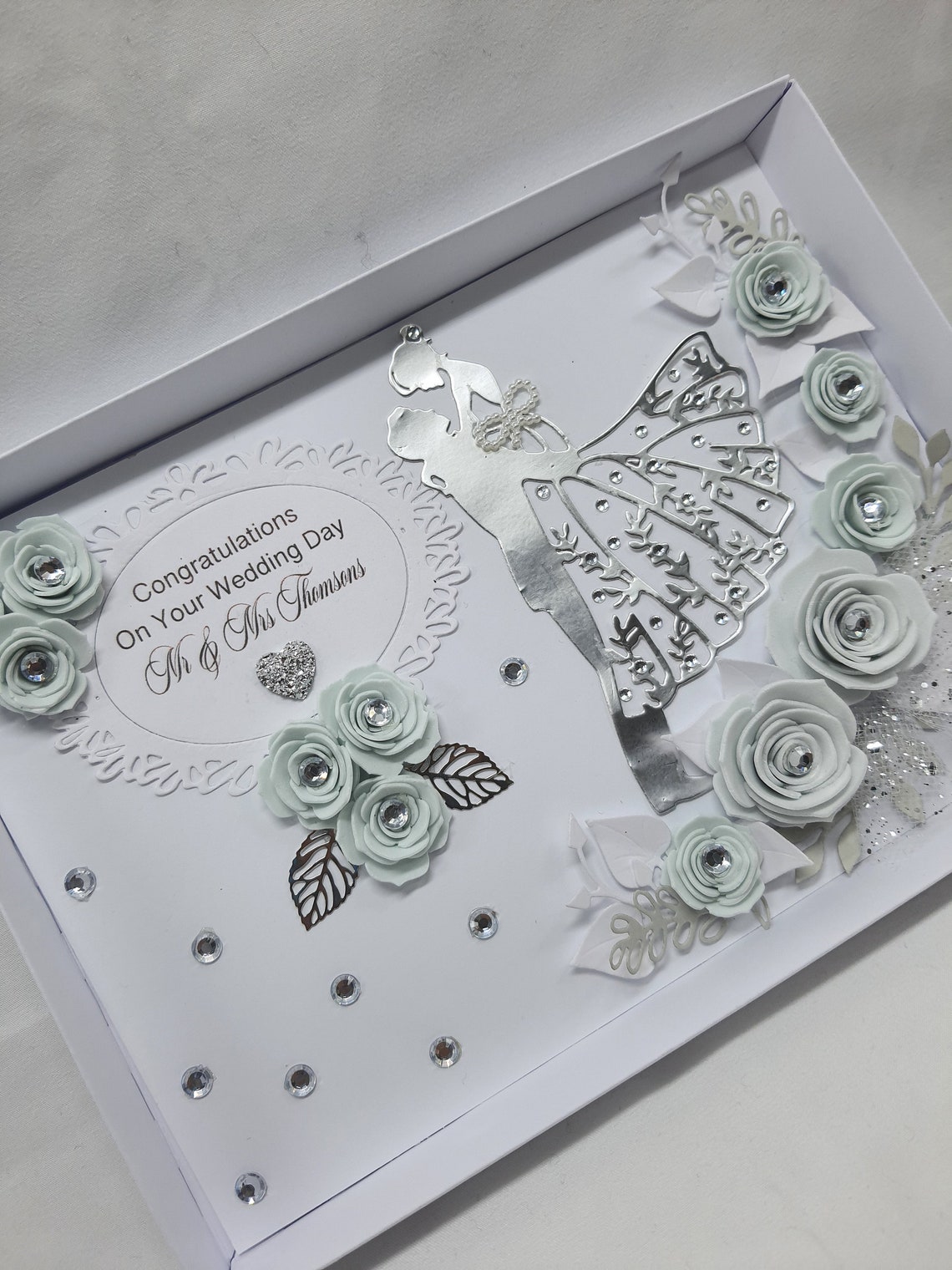 Luxury Handmade Wedding Day Card PERSONALISED Wedding Card - Etsy