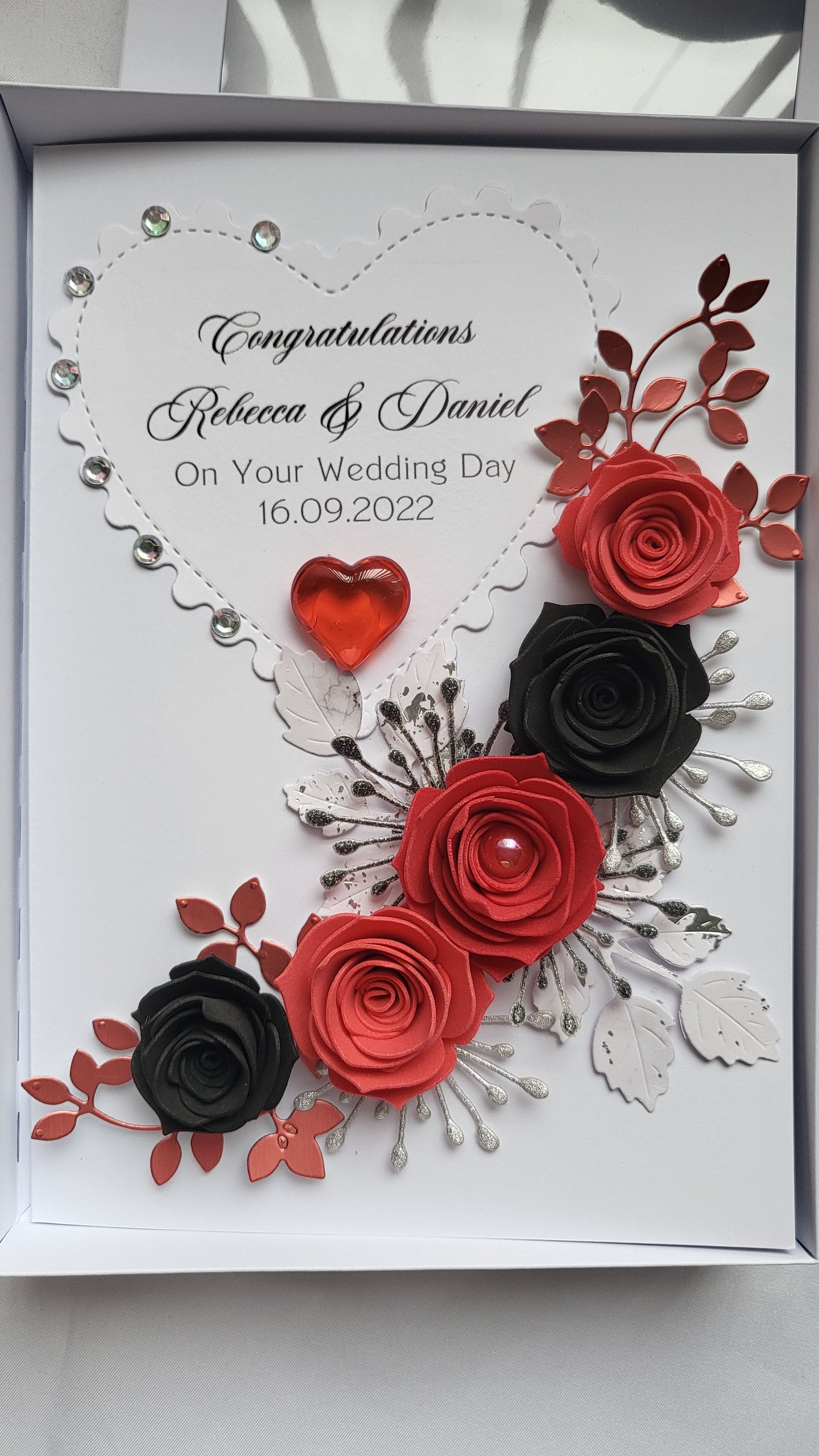 RUBY Anniversary Card Wedding Anniversary Card Handmade - Etsy