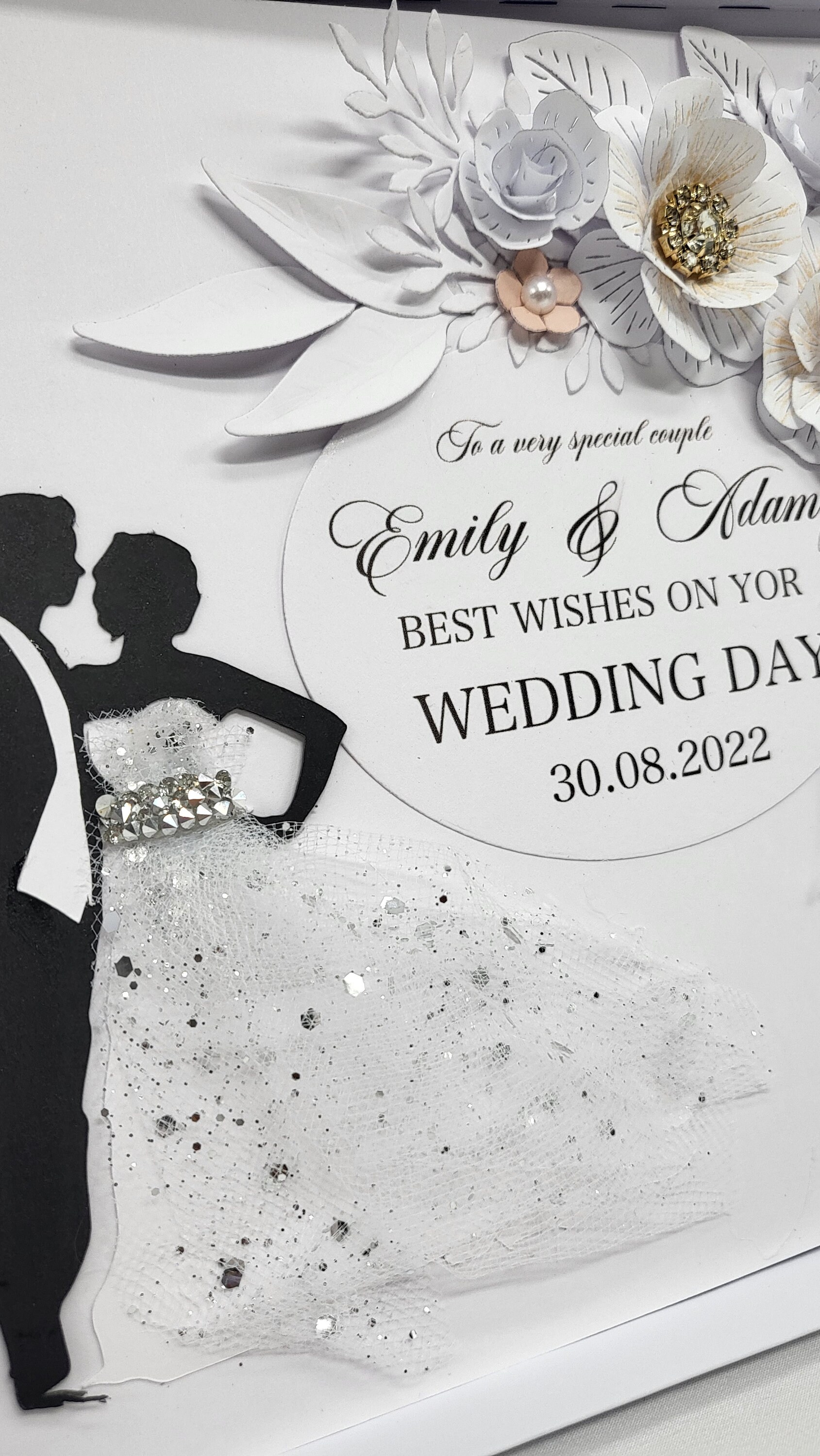 Wedding Day Card Handmade PERSONALISED Anniversary Card for - Etsy