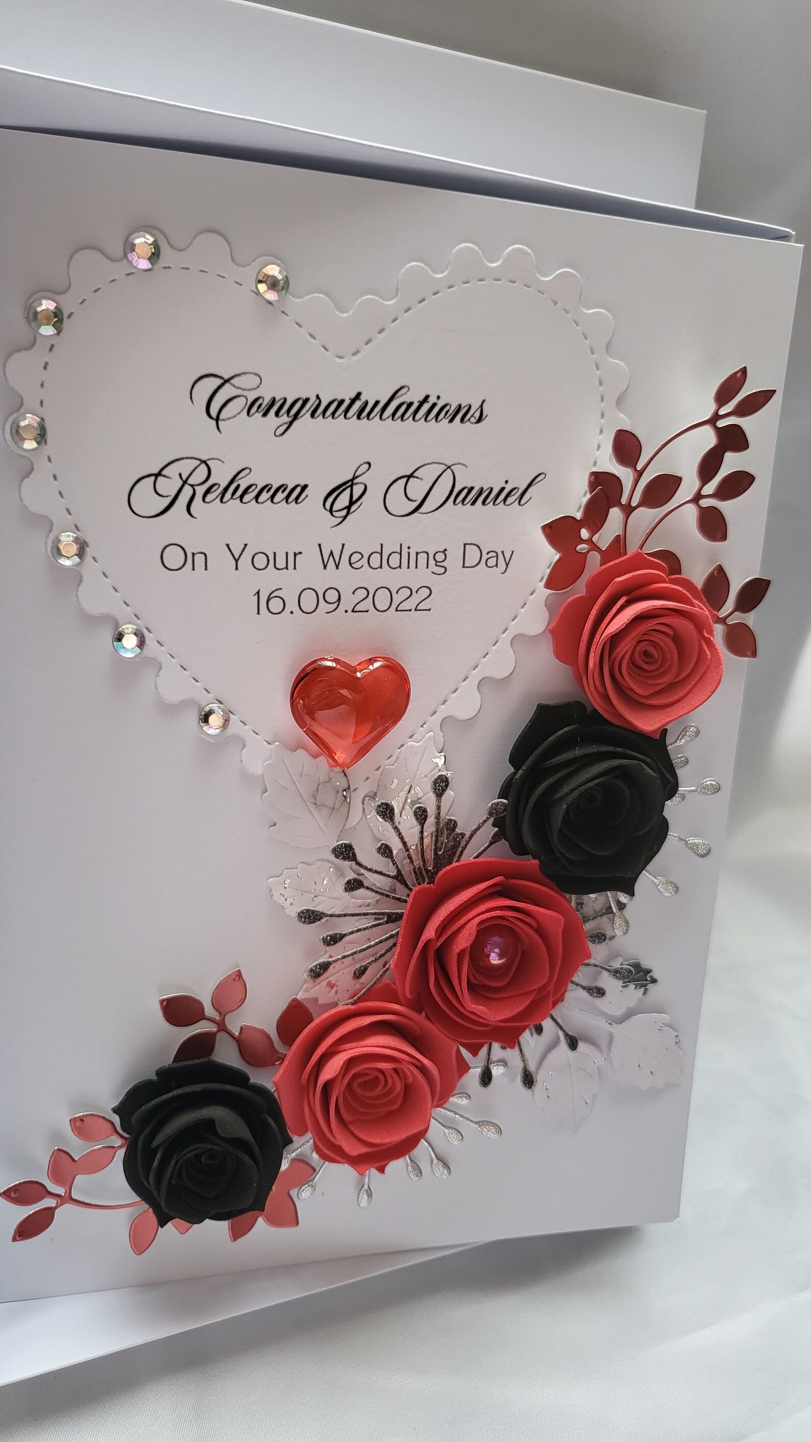 RUBY Anniversary Card Wedding Anniversary Card Handmade - Etsy