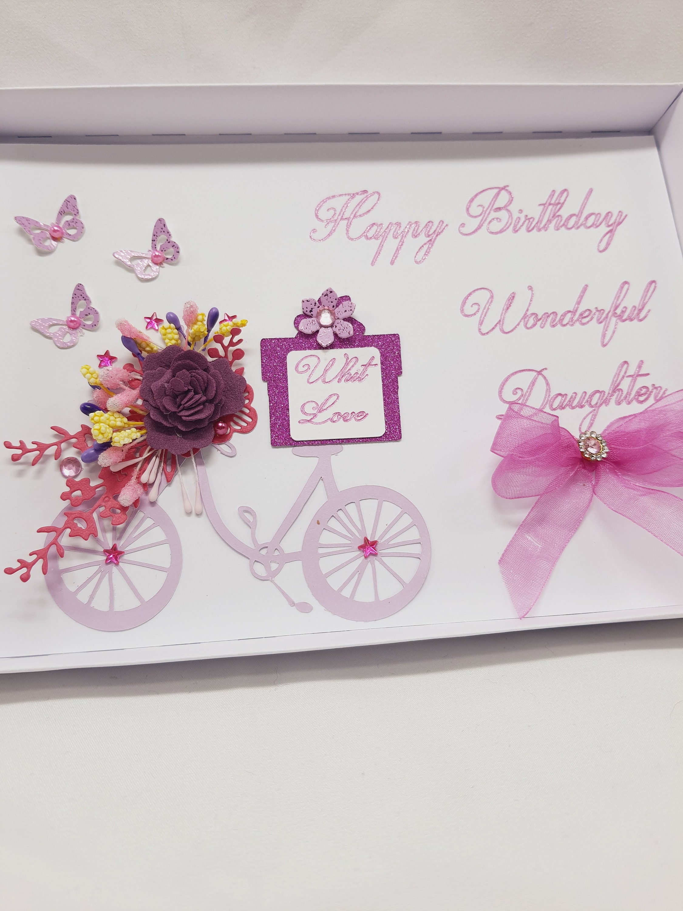 Personalised Handmade Birthday Cards Daughter Granddaughter Boxes Card ...