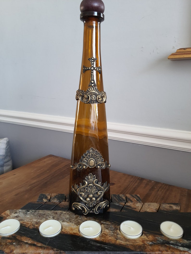 Hand Decorated Wine Bottle - Etsy