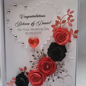 RUBY Anniversary Card Wedding Anniversary Card Handmade PERSONALISED ...