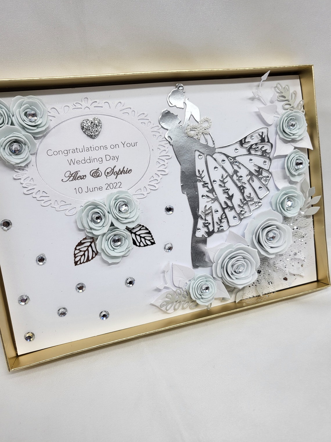 Luxury Handmade Wedding Day Card PERSONALISED Wedding Card - Etsy