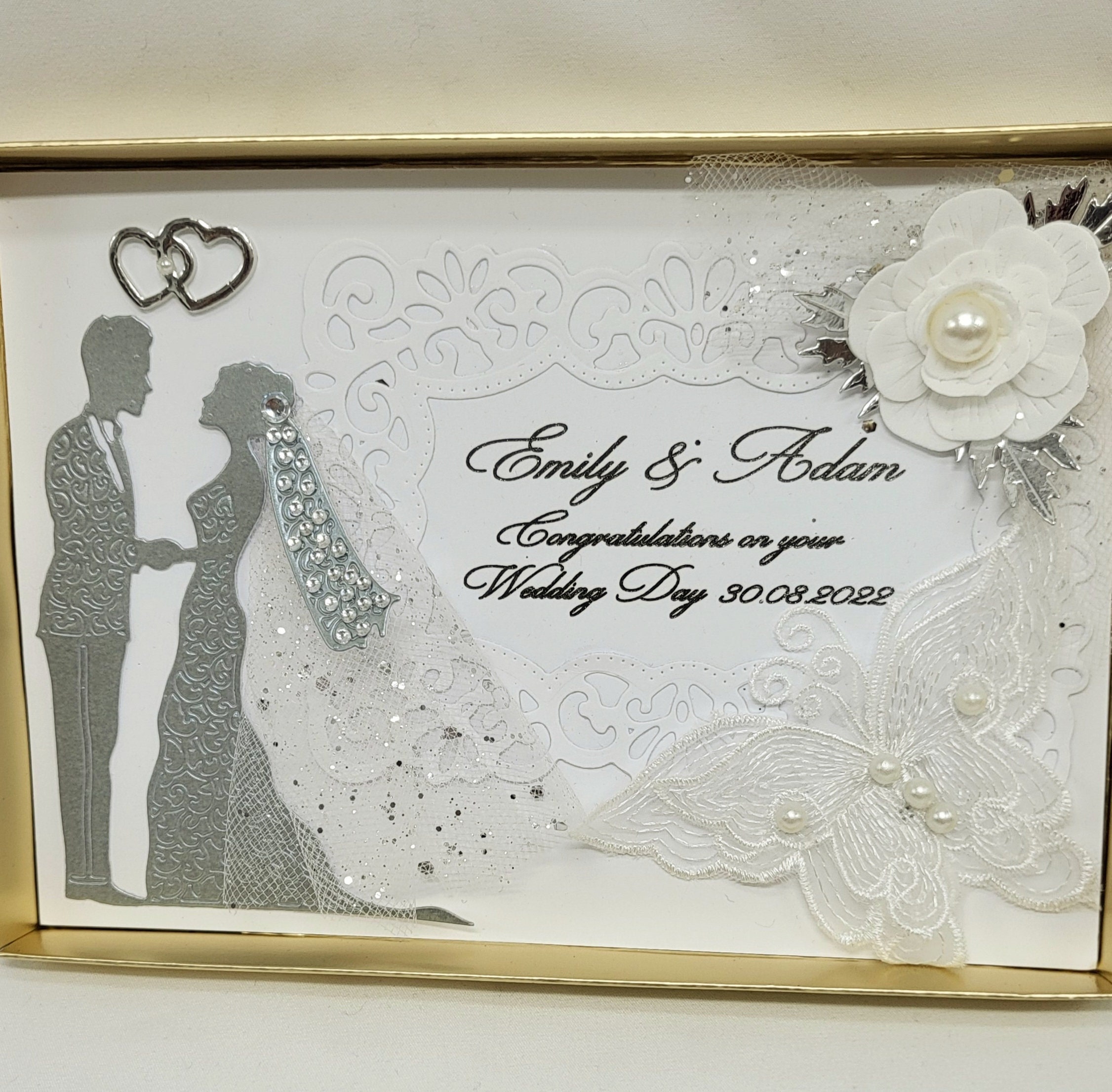 Personalised Romantic Wedding Card for Special Friends Son and Daughter ...