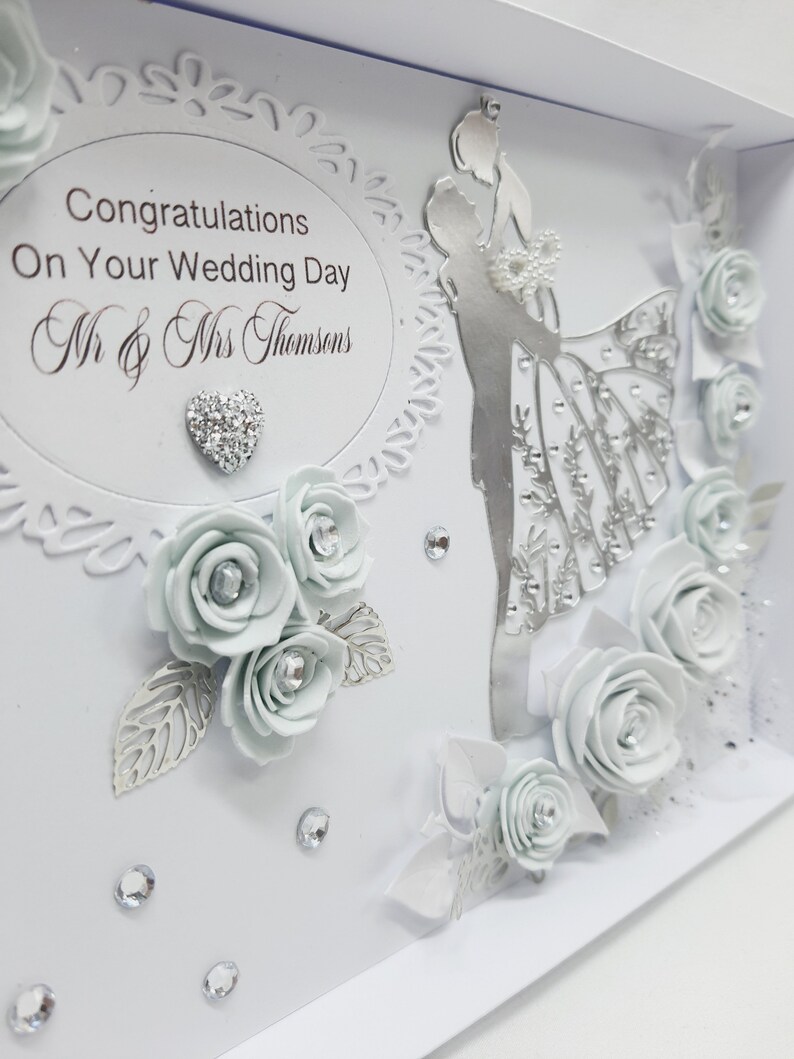 Luxury Handmade Wedding Day Card PERSONALISED Wedding Card - Etsy