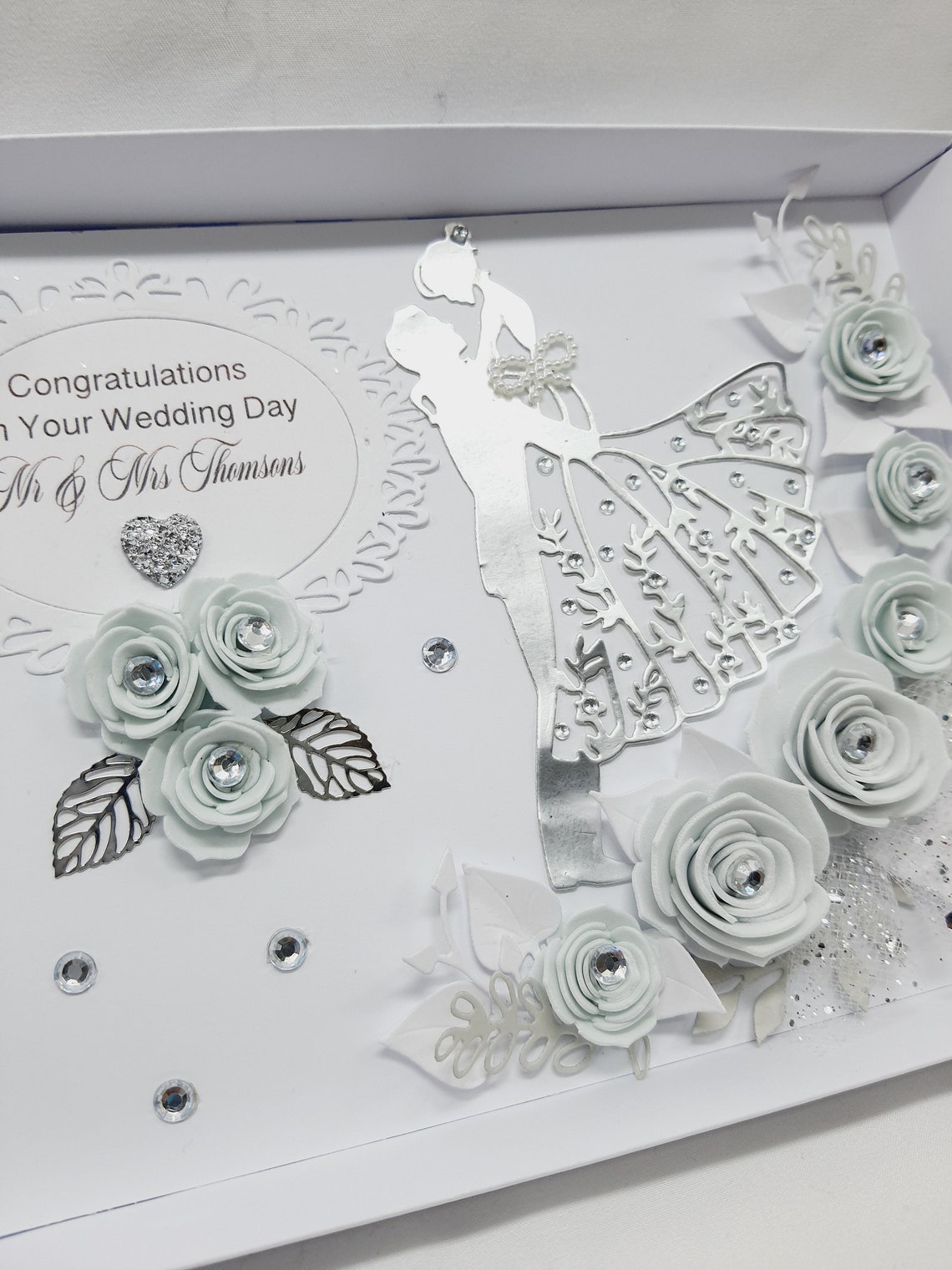 Luxury Handmade Wedding Day Card PERSONALISED Wedding Card - Etsy