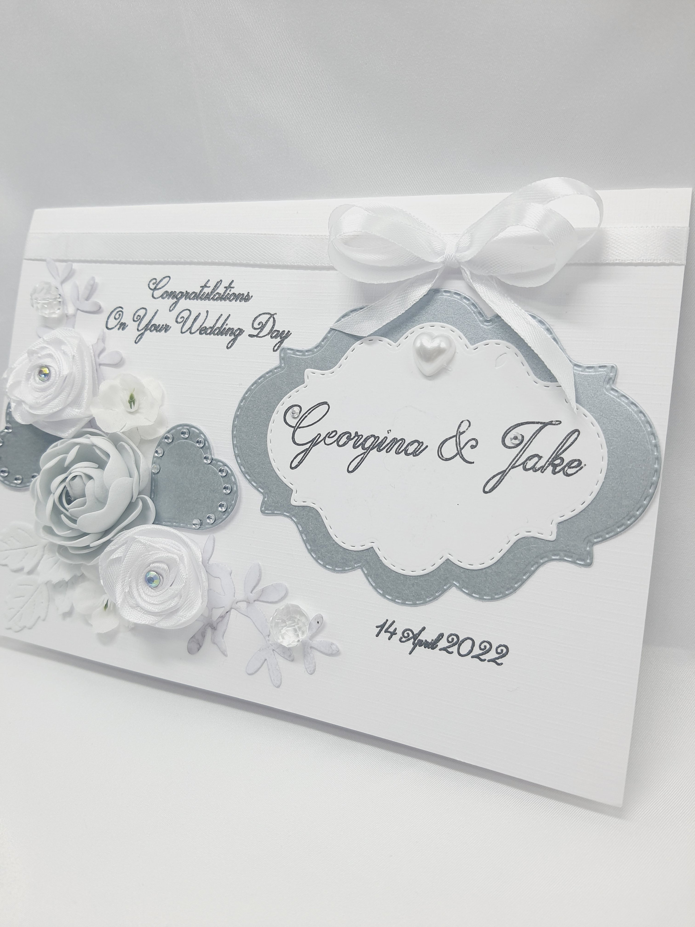 Personalised Handmade Wedding Day Card for Special Couple Wedding ...