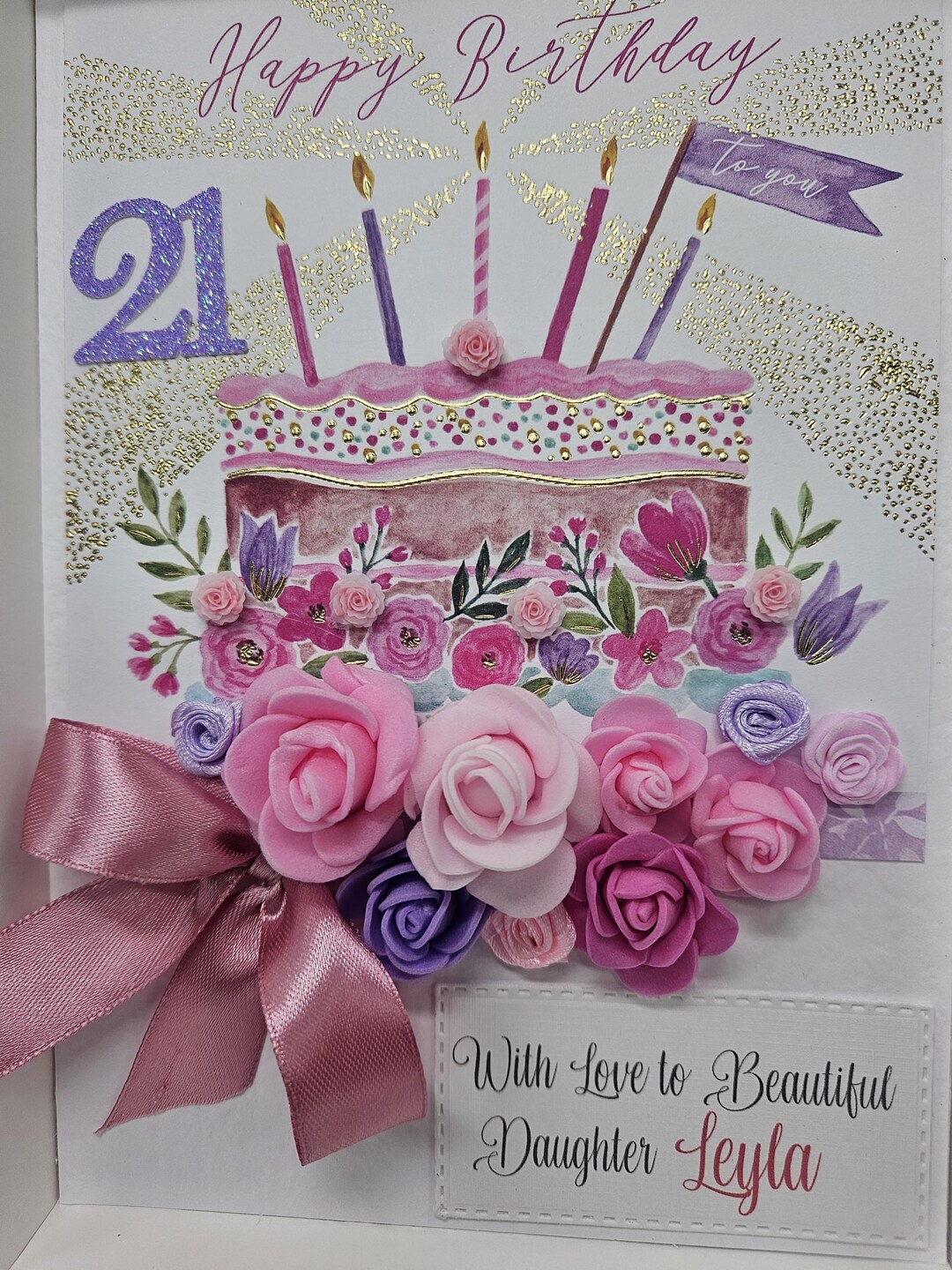 Handmade Birthday Card Boxes Card PERSONALISED Card for Daughter 18th ...