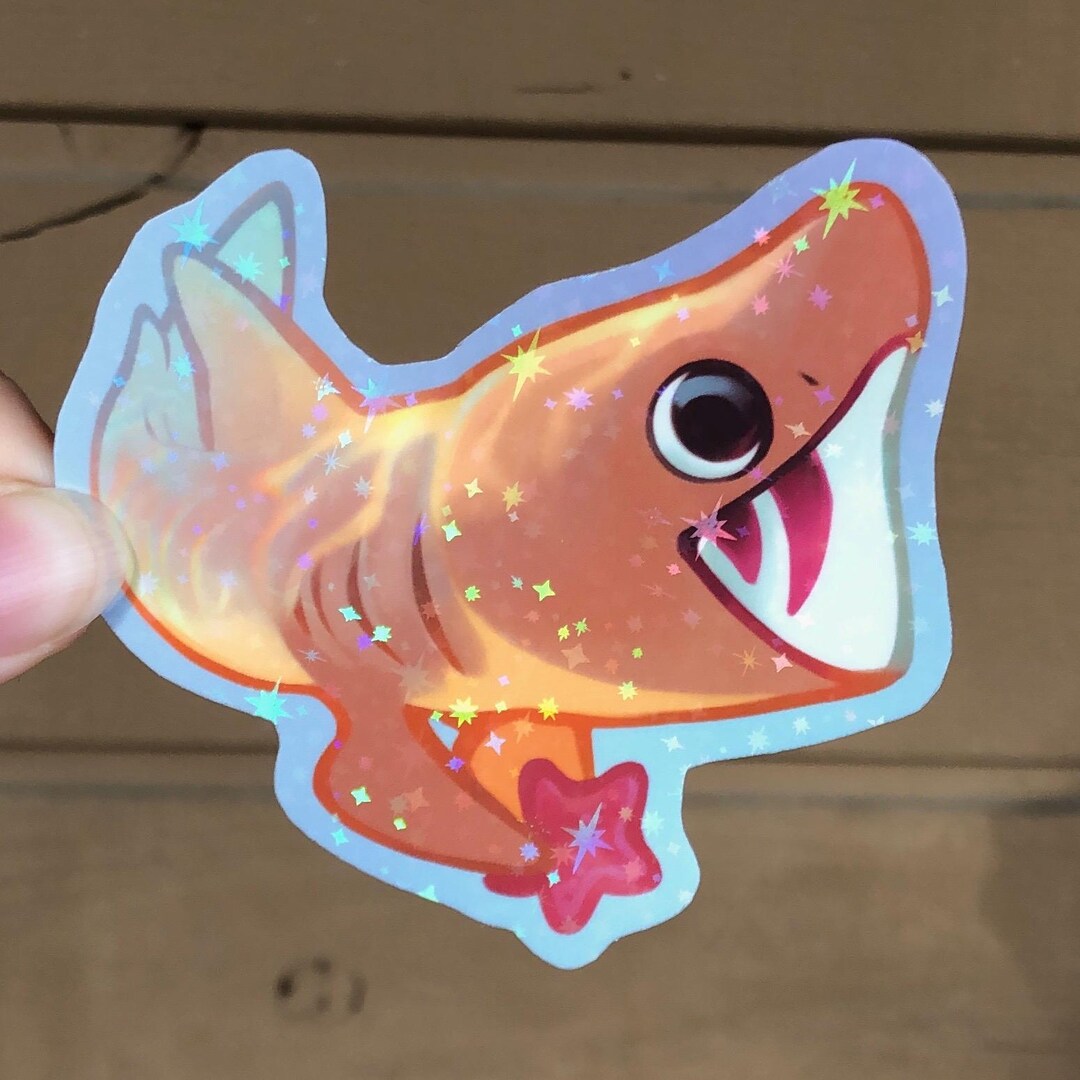 Basking Shark Holographic Stickers - Beanables - Etsy
