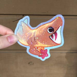 Basking Shark Holographic Stickers - Beanables - Etsy