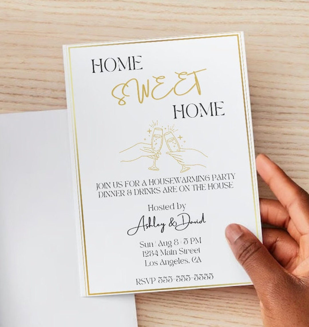 Editable House Warming Invitation, House Warming Party, Modern, Elegant ...