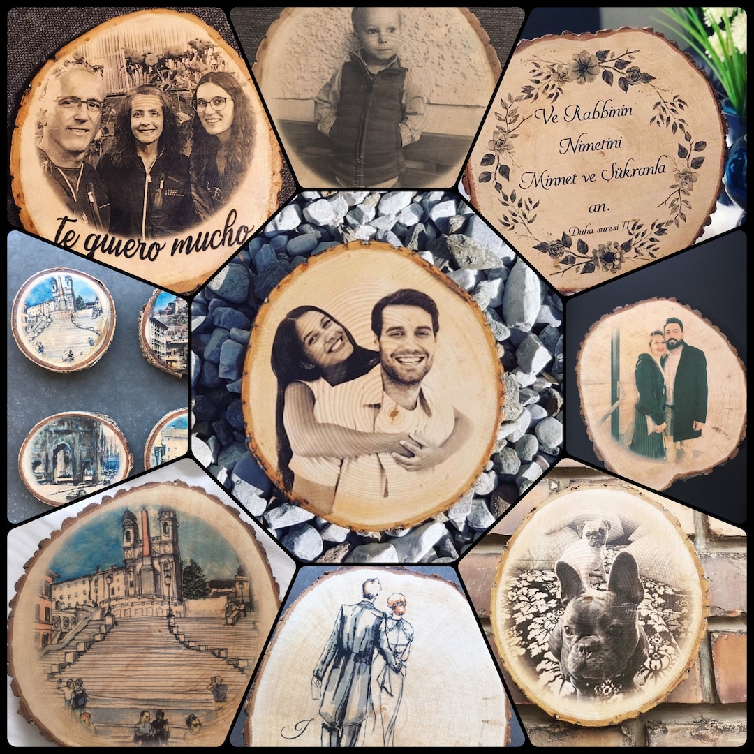 Perfect Gift Idea - Tree Disc With Desired Photo - Etsy