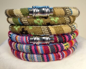 Fabric wrap bracelet | Etsy