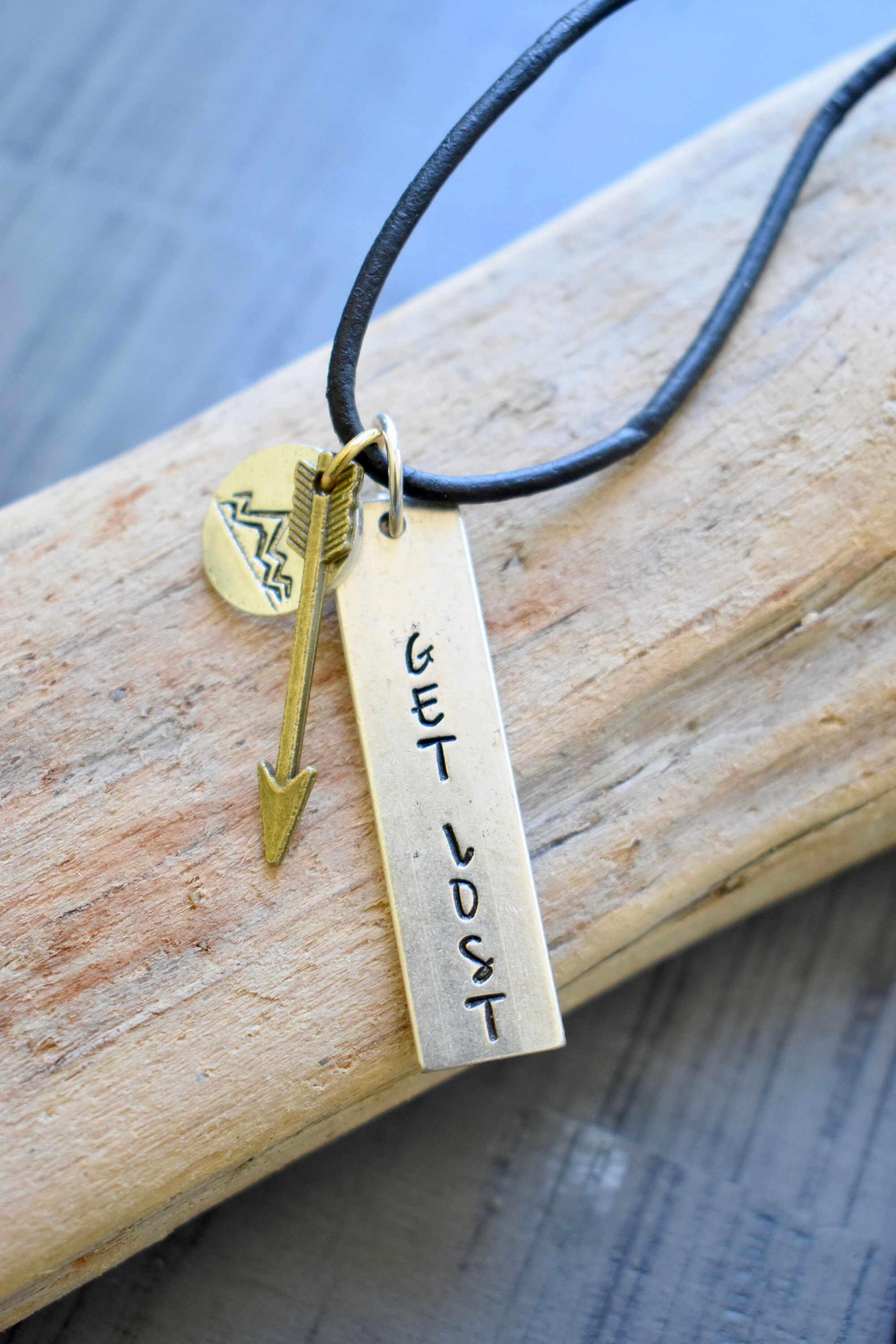 Get Lost Necklace Mountain Necklace Personalize Necklace | Etsy