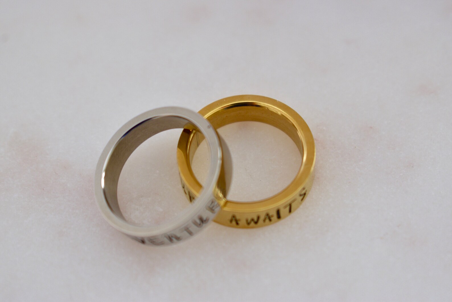 Adventure Awaits Ring Stacked Rings Adventure Ring 5mm - Etsy