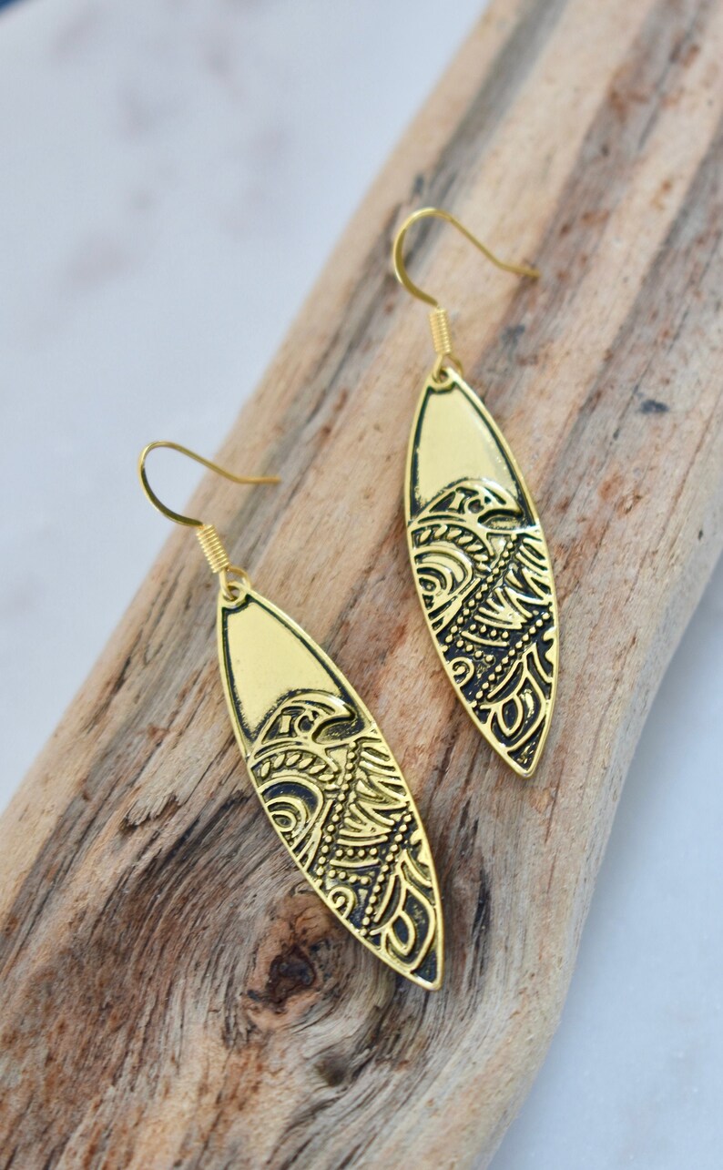 Surfboard Earrings Surfer Earrings Ocean Earrings Hawaiian | Etsy