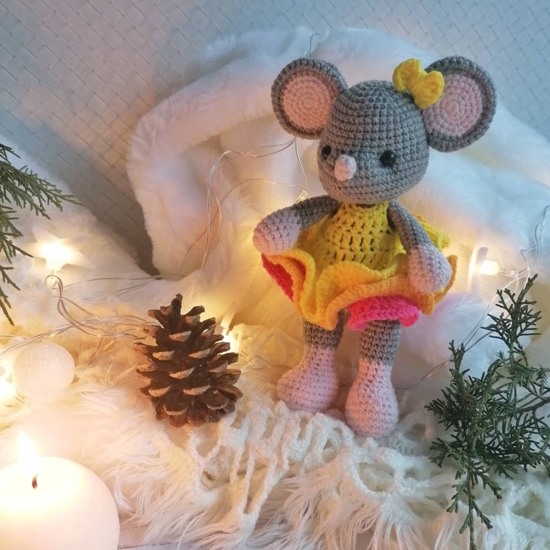 Crochet Mouse Pattern / Amigurumi Plush Toy PDF / Mouse Girl / Mouse in ...