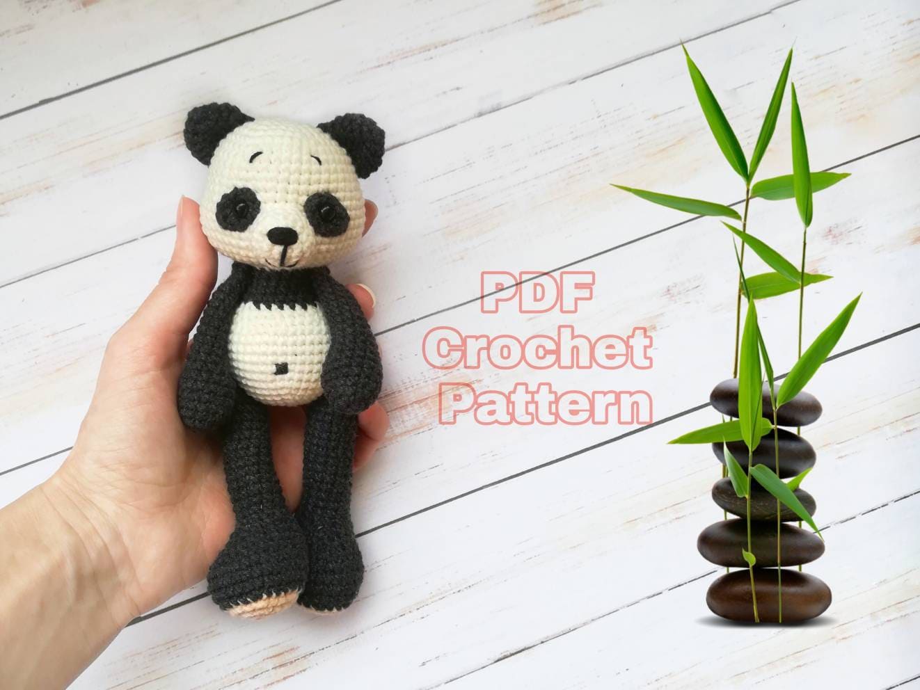 Crochet panda bear pattern amigurumi toy PDF | Etsy