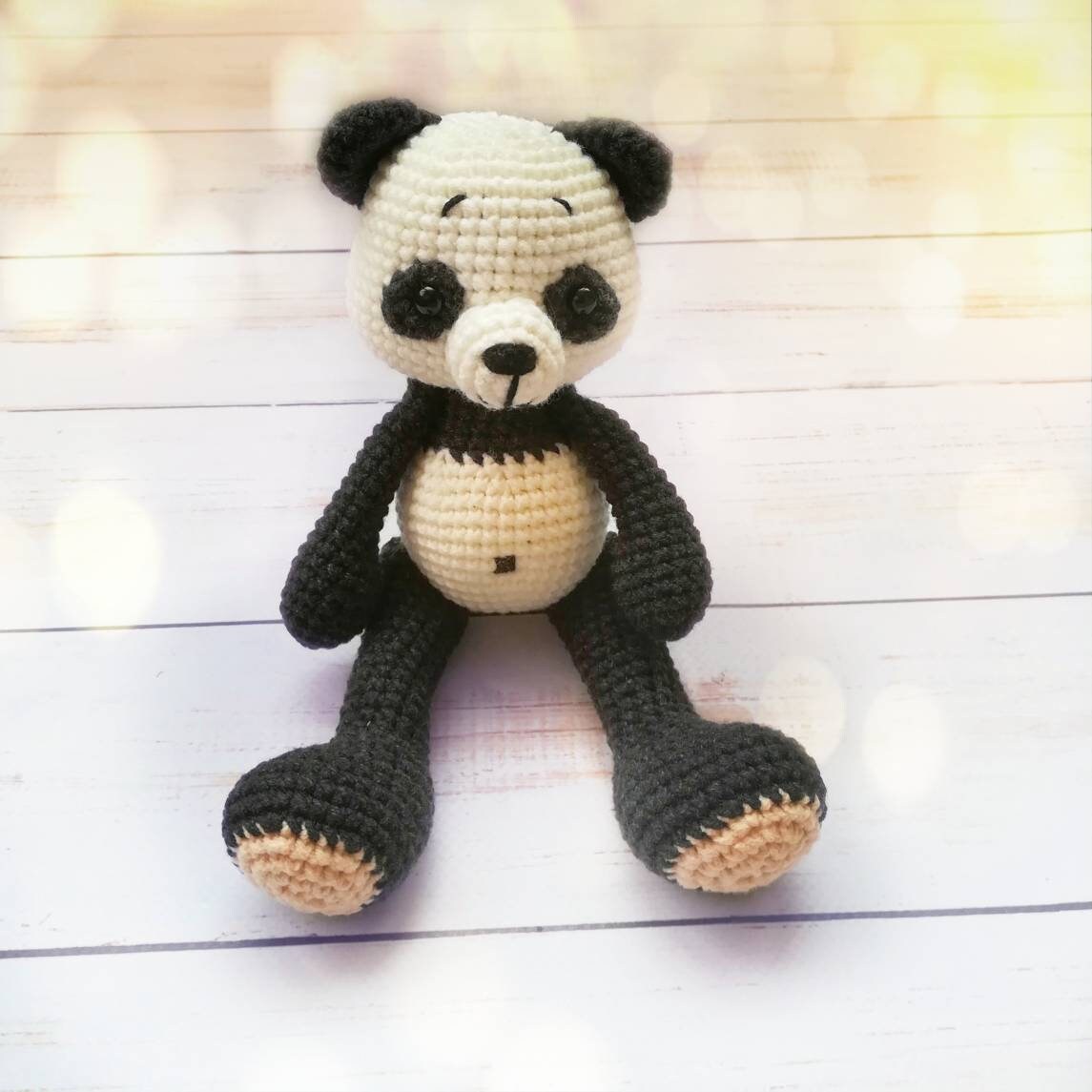 Crochet panda bear pattern amigurumi toy PDF | Etsy