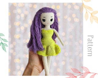 Amigurumi Doll Pattern Crochet Girl Tutorial Pdf | Etsy