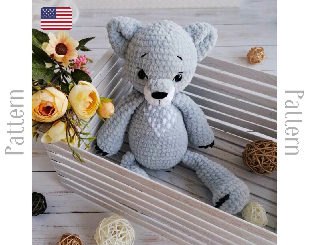 Crochet Wolf Pattern, Amigurumi Plush Toy Tutorial, Diy Best Gift for ...