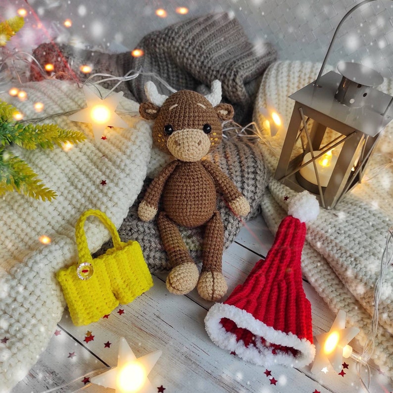 Crochet Bull Pattern, Amigurumi Toy Tutorial in English, Chinese New ...