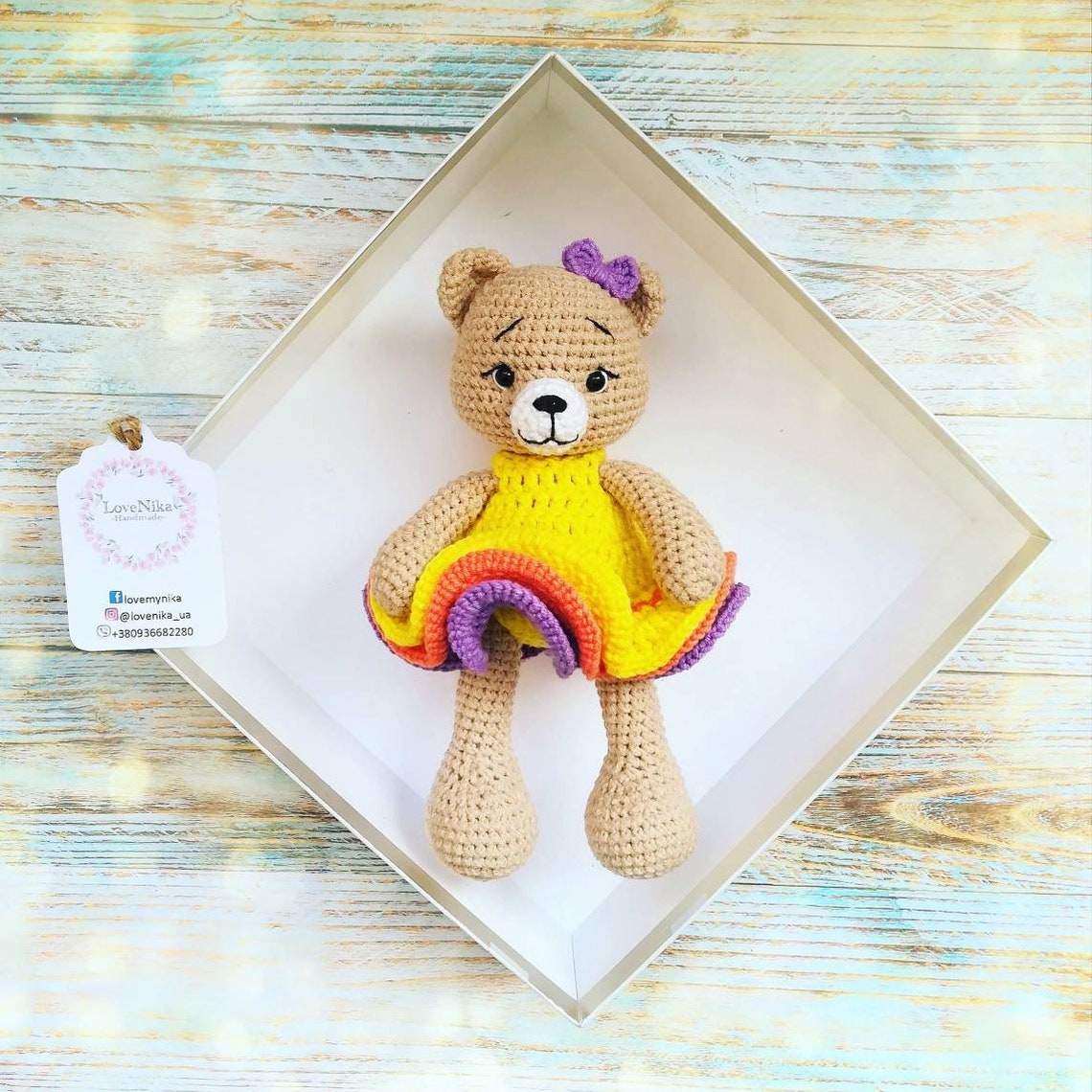 Crochet Teddy Bear Pattern PDF Bear in Dress Pattern - Etsy