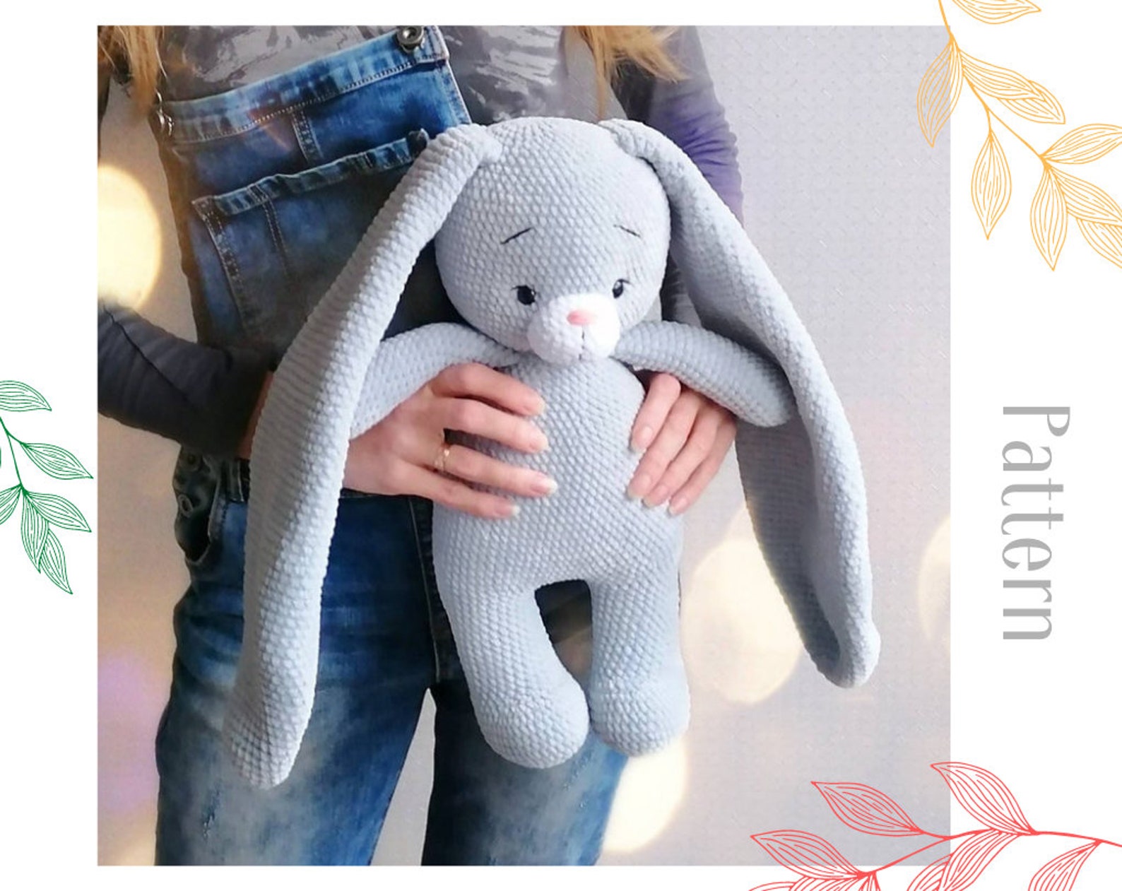 Big Bunny Crochet Pattern / Amigurumi Bunny Pattern / PDF - Etsy