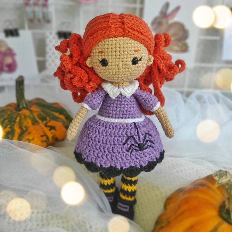 Crochet Wizard Pattern Cute Witch Doll Amigurumi Tutorial in - Etsy