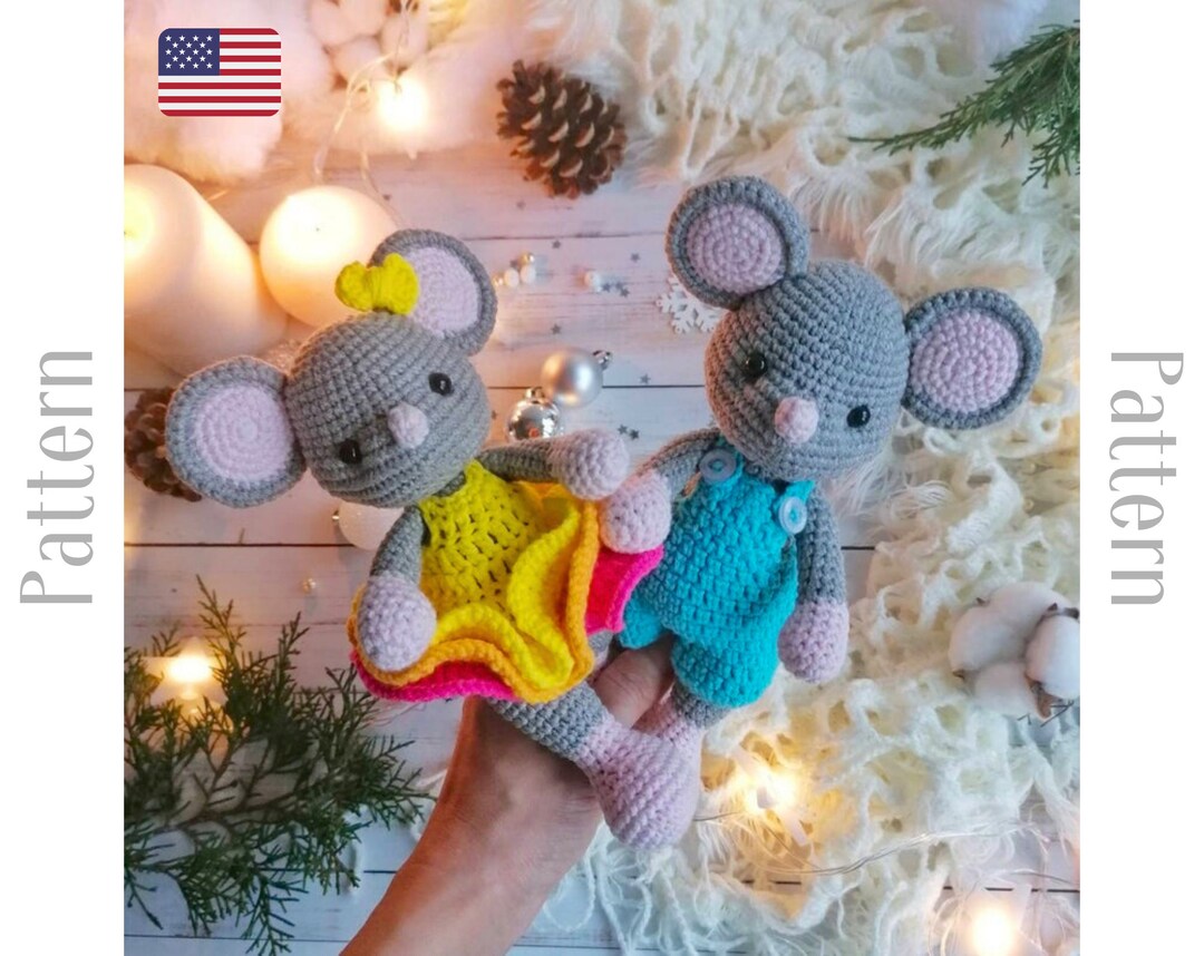 Crochet Mouse Pattern / Amigurumi Plush Toy PDF / Mouse Girl and Mouse ...