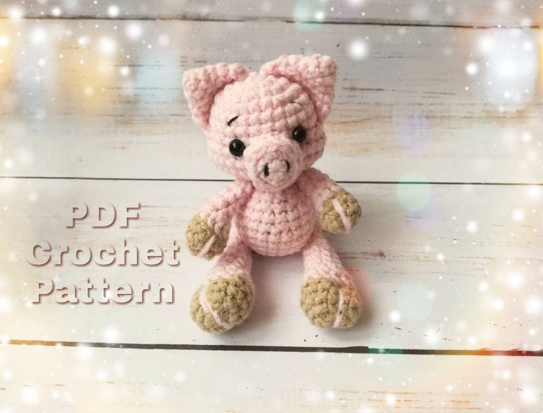 Small Crochet Pig Pattern PDF Amigurumi Toy - Etsy