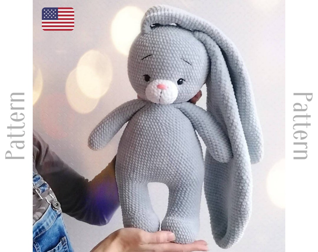 Big Bunny Crochet Pattern / Amigurumi Bunny Pattern / PDF Crochet Plush ...