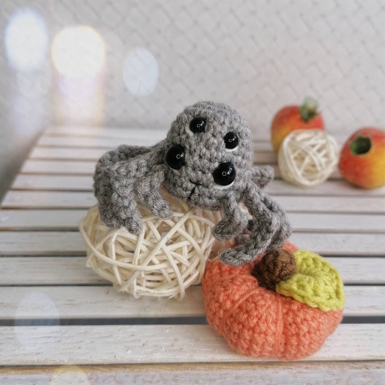Crochet Spider Pattern Halloween Amigurumi Decor Cute Small | Etsy