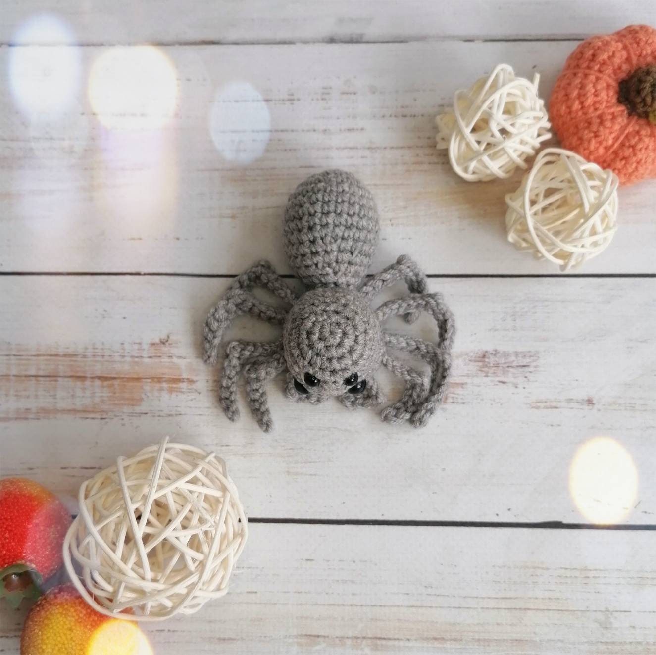 Crochet Spider Pattern, Halloween Amigurumi Decor, Cute Small Toy ...
