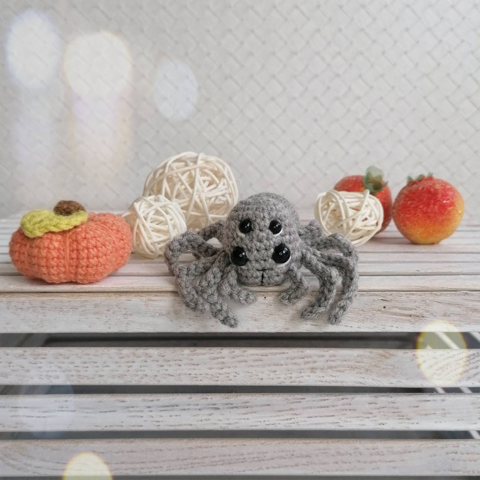 Crochet Spider Pattern, Halloween Amigurumi Decor, Cute Small Toy ...