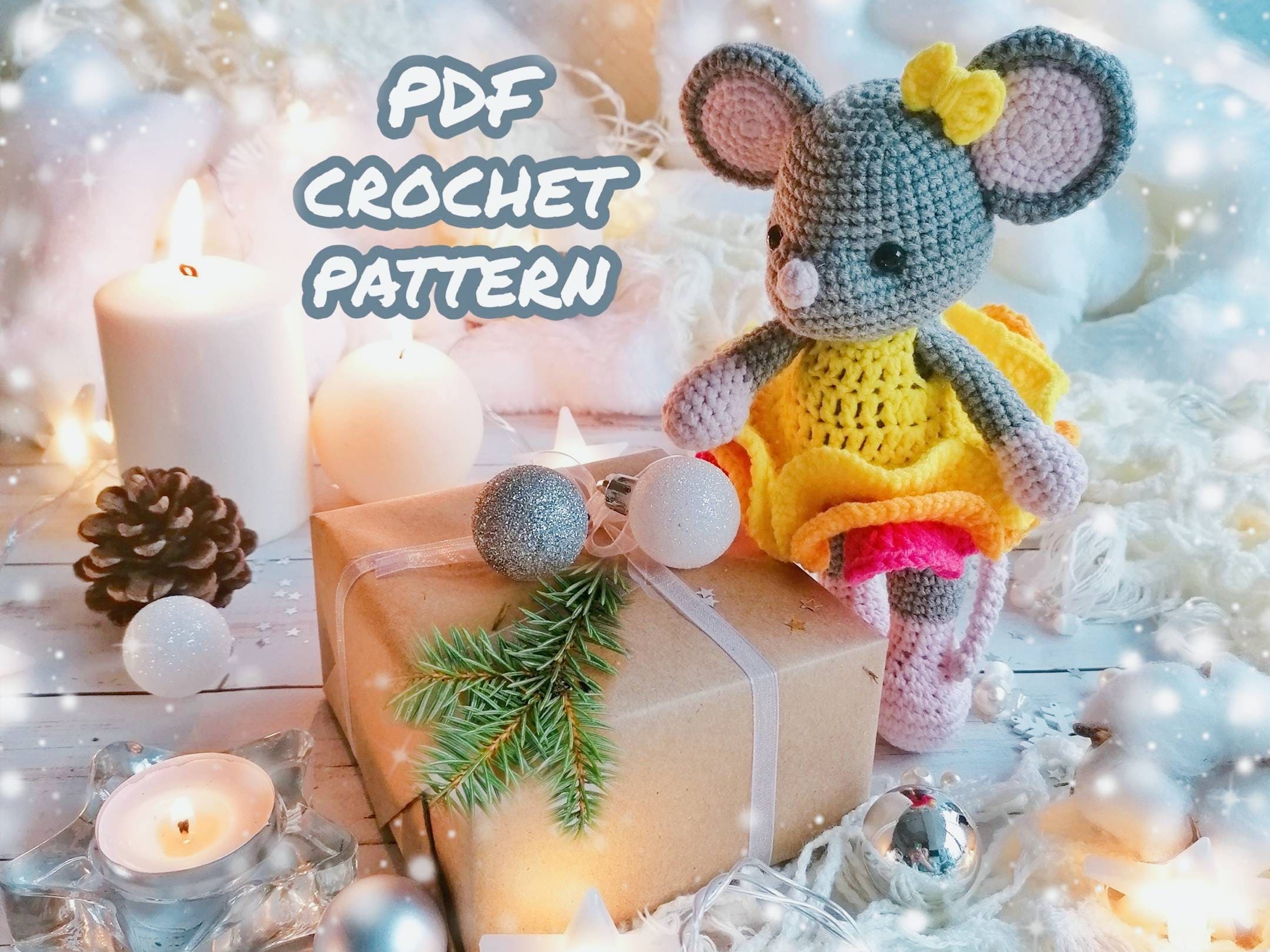 Crochet mouse pattern / Amigurumi plush toy PDF / Mouse girl / | Etsy