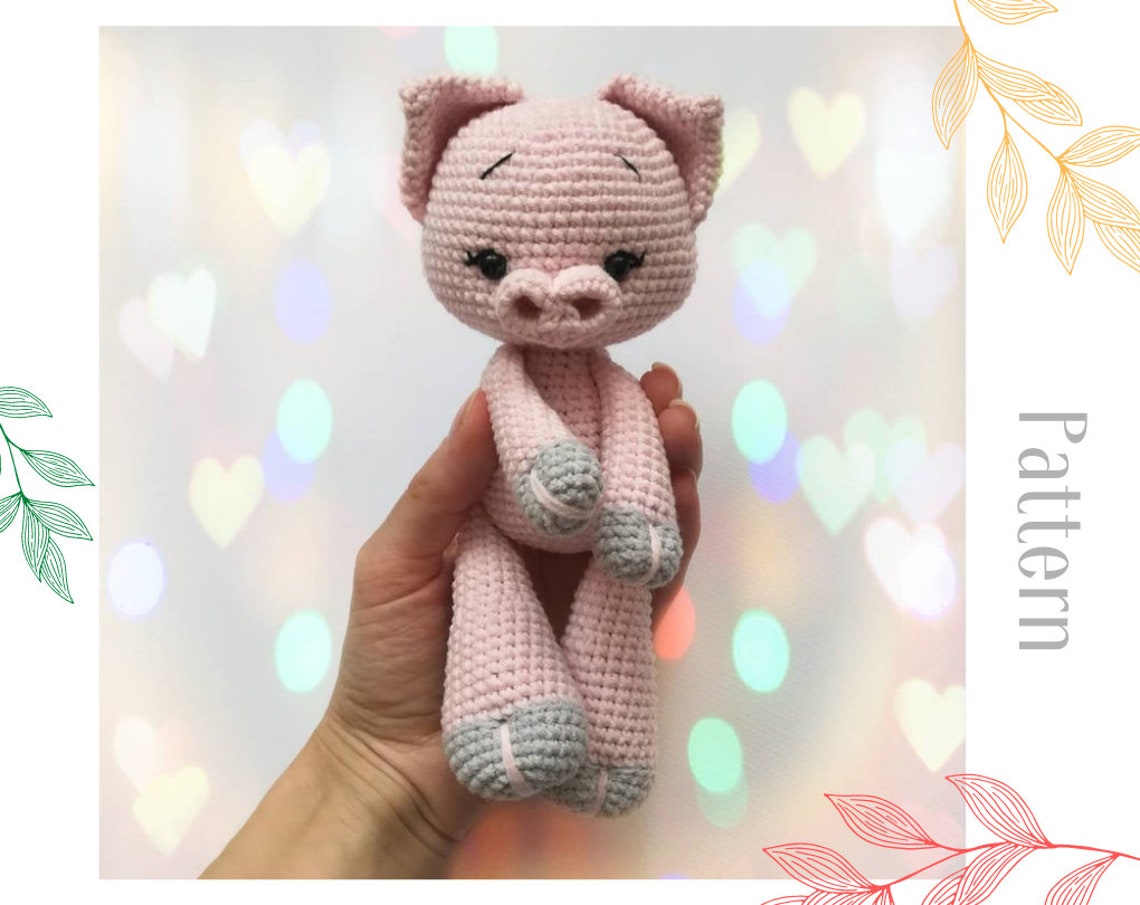 Crochet Pig Pattern Cute Amigurumi Toy PDF | Etsy