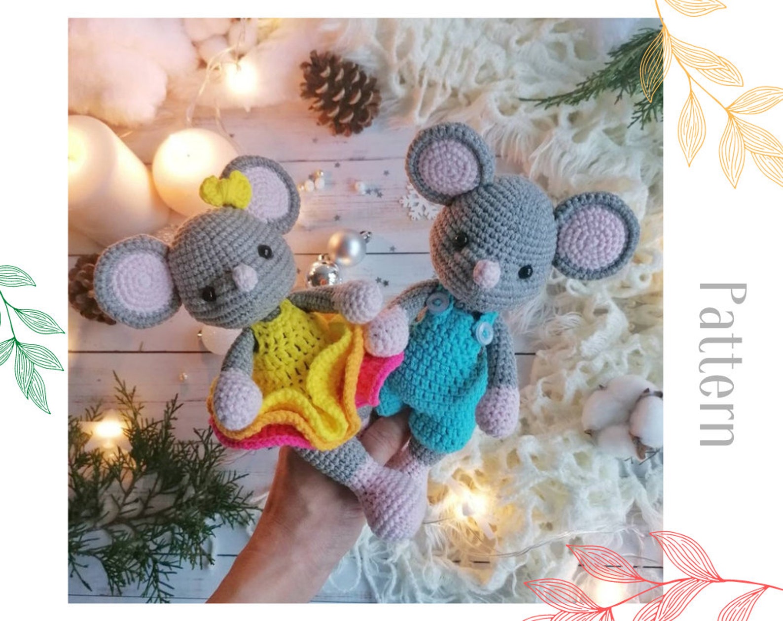 Crochet Mouse Pattern / Amigurumi Plush Toy PDF / Mouse Girl | Etsy