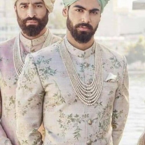 Groom Necklace for Sherwani Indian Men Accessories Emerald - Etsy