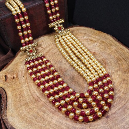 Groom Necklace for Sherwani Indian Men Accessories Emerald - Etsy